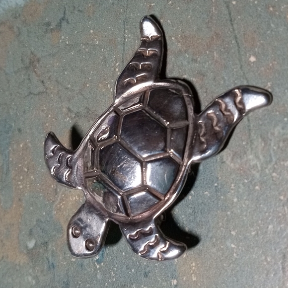 Navajo | Jewelry | Vintage Navajo Jimmy Emerson Sea Turtle Pin Brooch ...